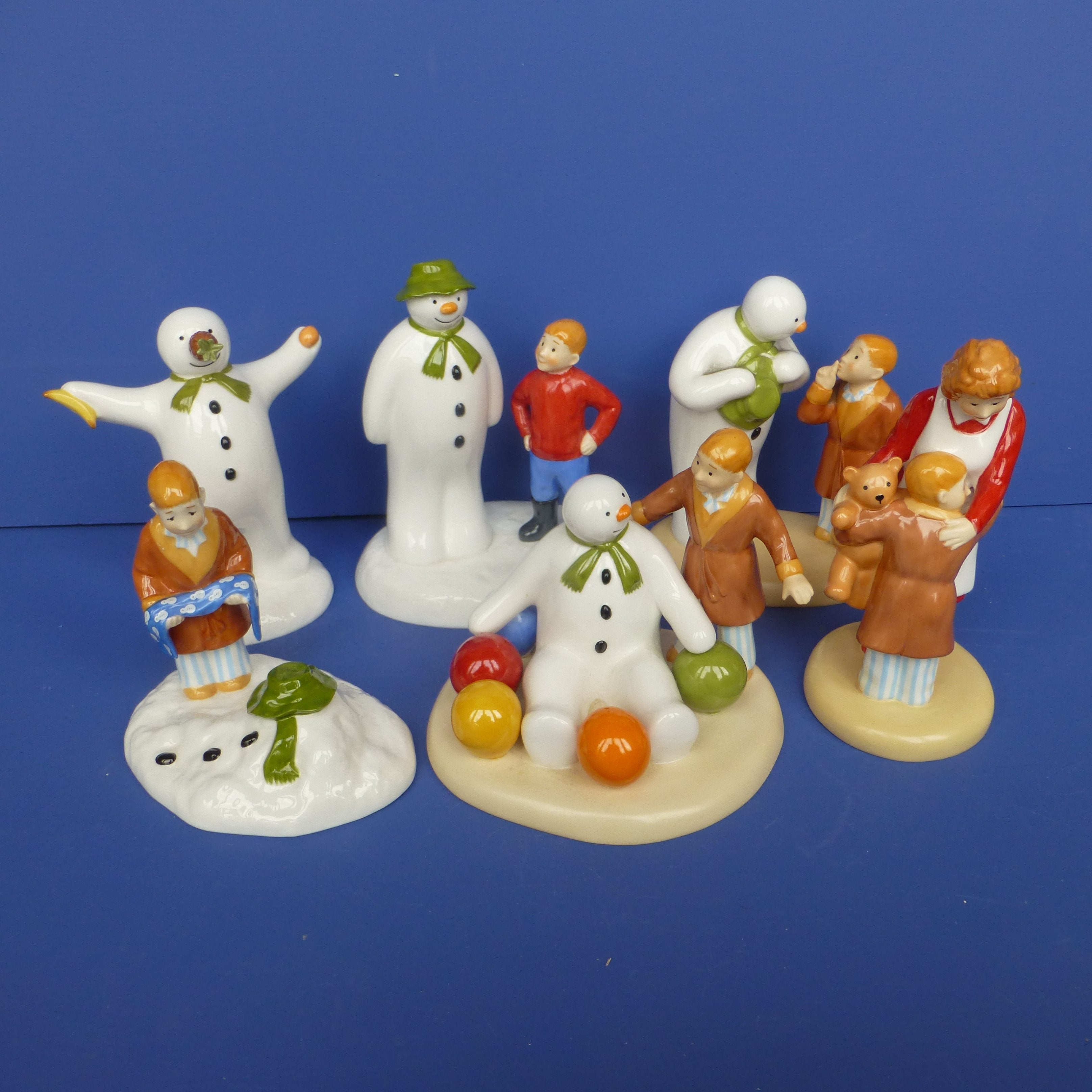 Snowman Ceramic Figures