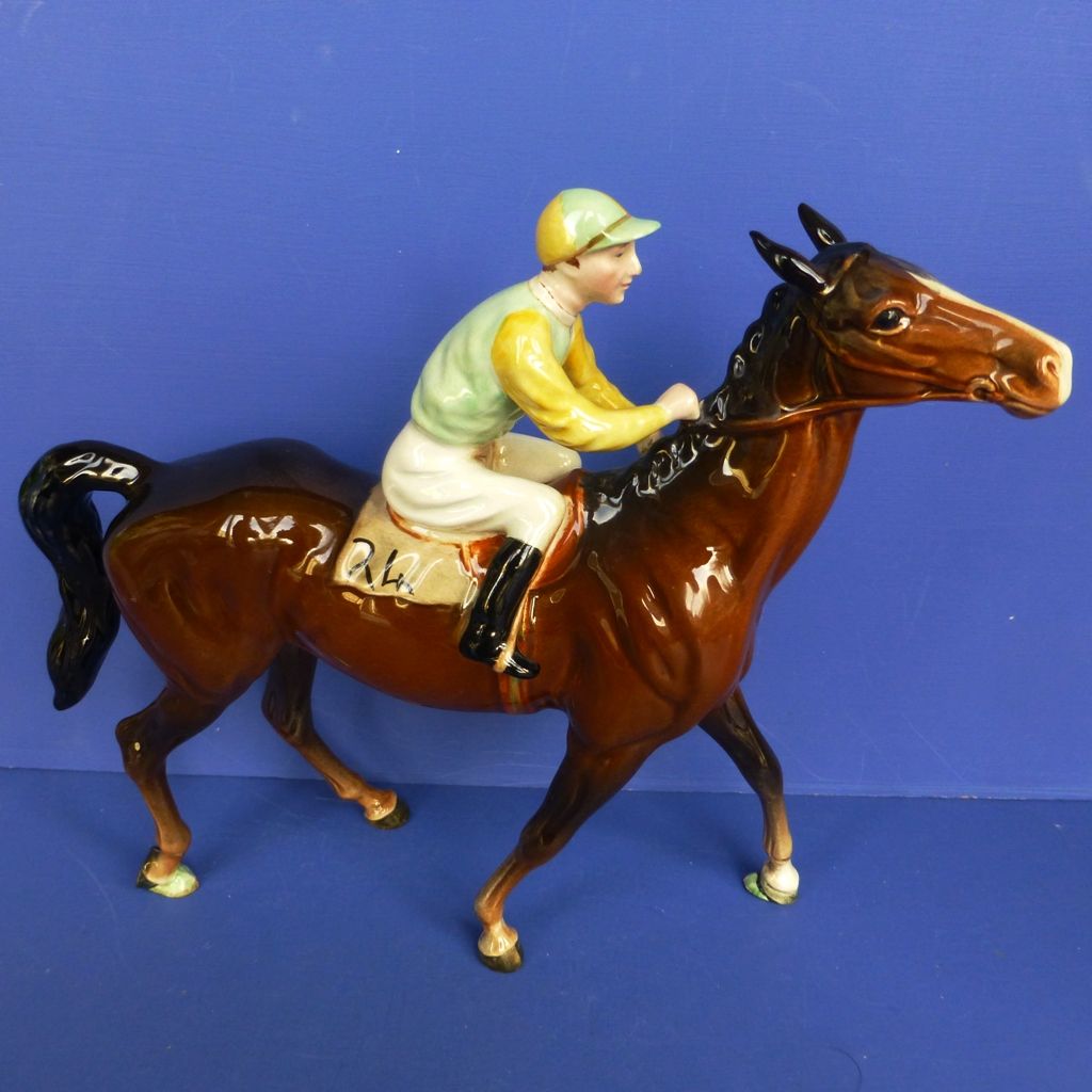 Beswick Racehorse and Jockey Model No 1037 – Peak Antiques and Collectables