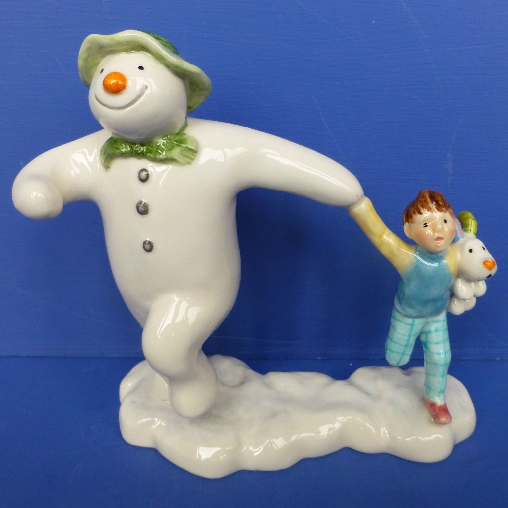 John Beswick Snowman Figurine - The Snowman & The Snowdog Taking Off J ...