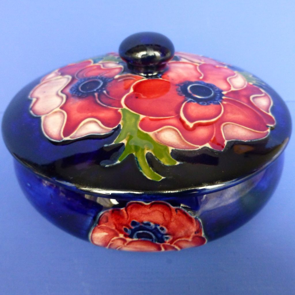 Moorcroft Powder Bowl - Anemone – Peak Antiques and Collectables
