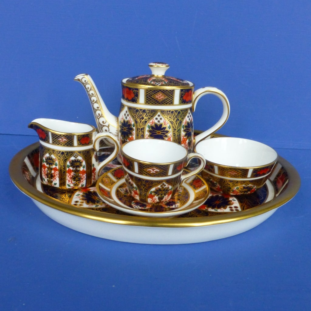 Royal Crown Derby Old Imari 1128 Miniature Tea Set – Peak Antiques and ...