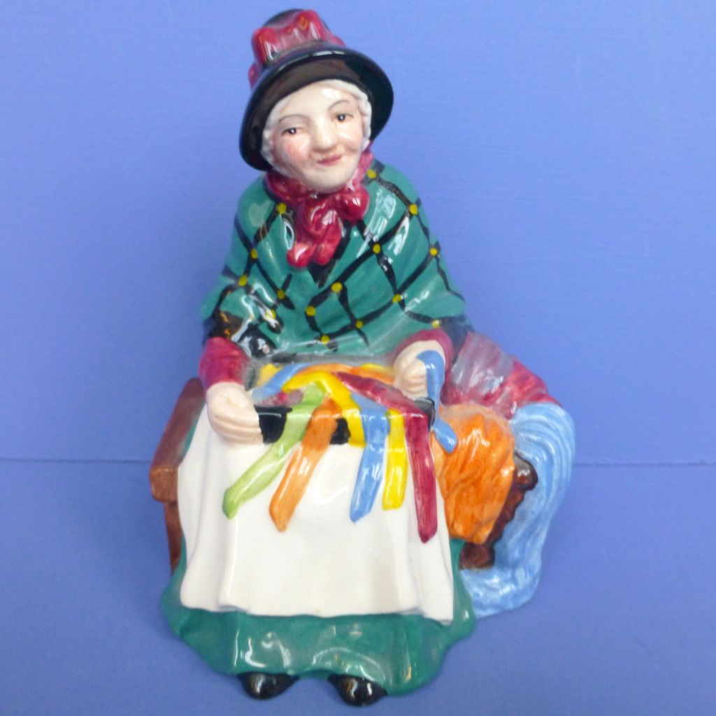 Royal Doulton Miniature Street Vendors Figurine - Silks and Ribbons HN ...