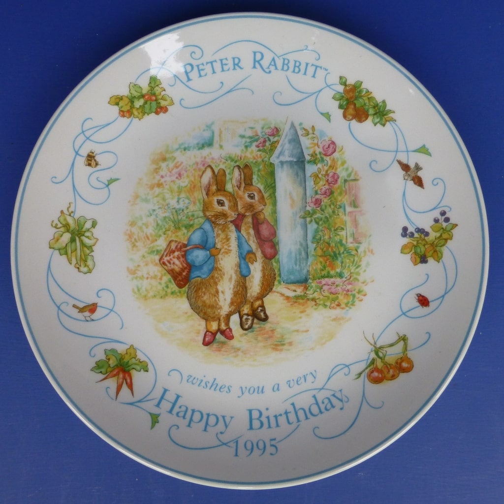 Wedgwood Beatrix Potter Peter Rabbit Happy Birthday Plate - 1995 – Peak ...