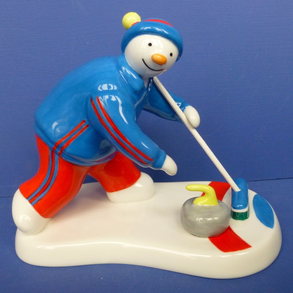 Coalport Limited Edition Snowman Figurine - Curling - Boxed – Peak ...