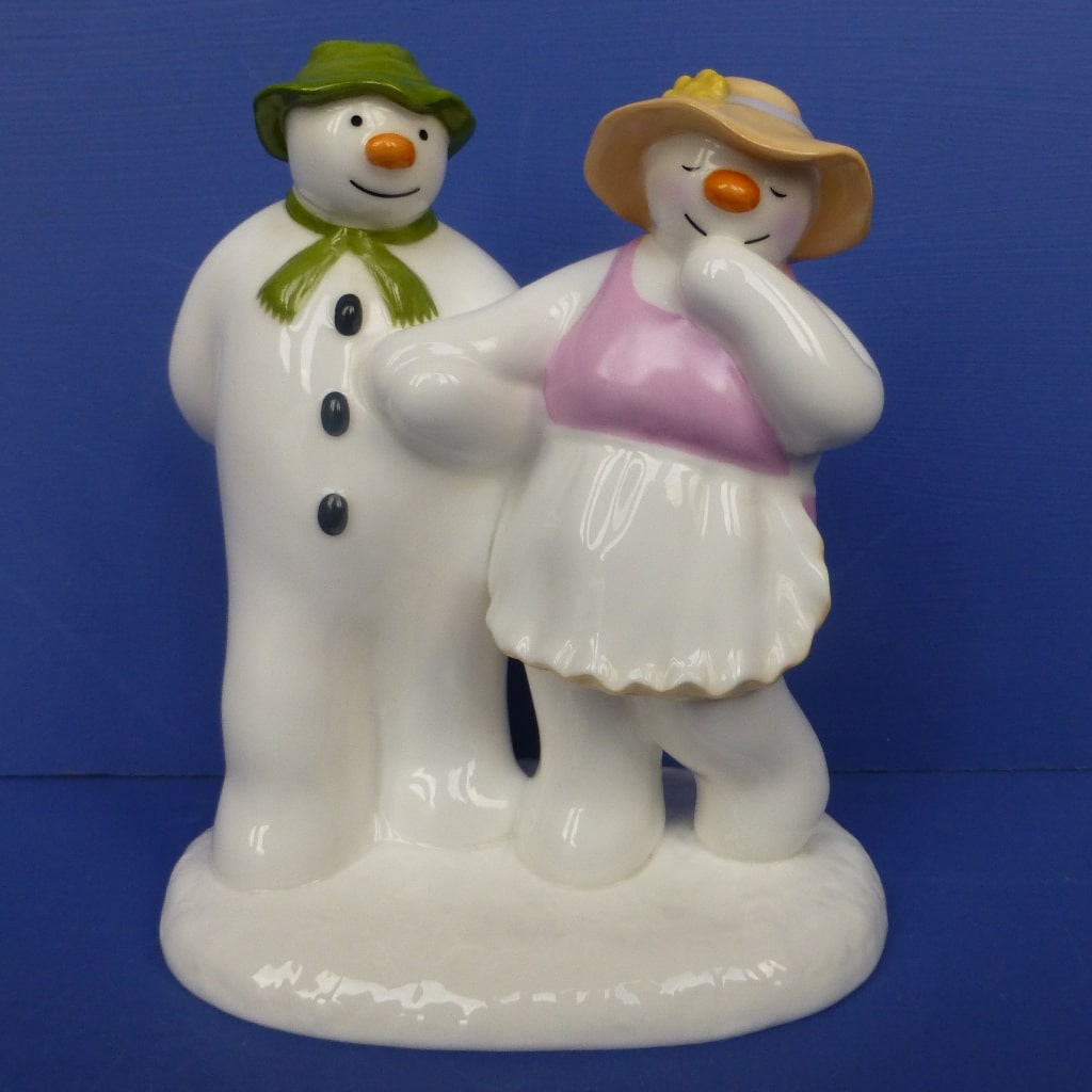 Coalport Snowman Figurine - Bashful Blush - Boxed – Peak Antiques and ...