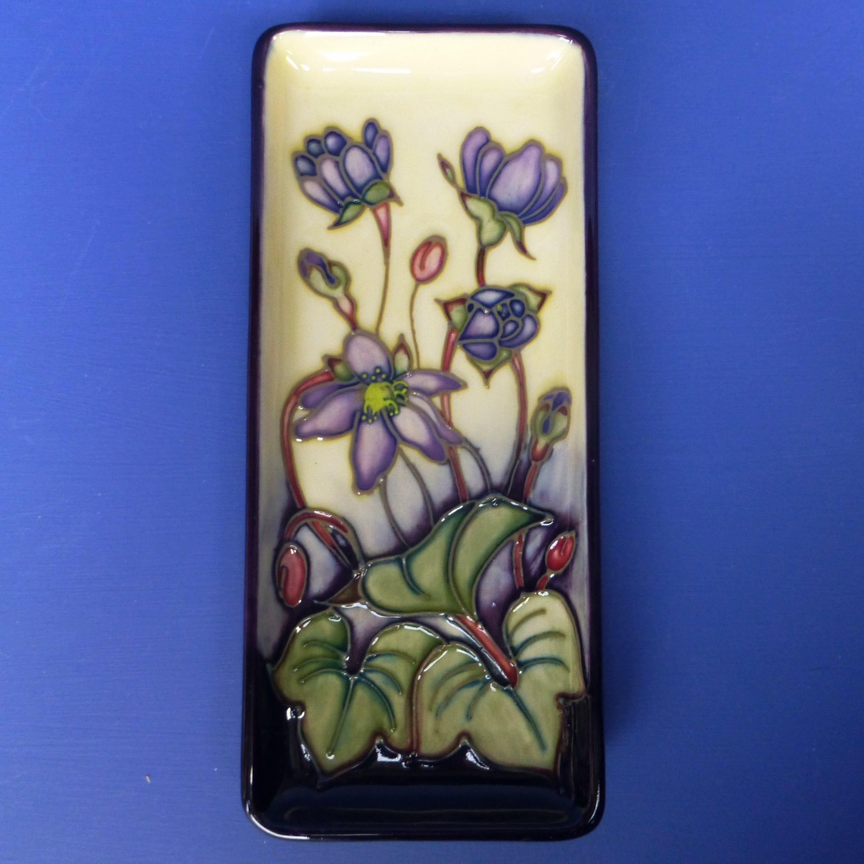 Moorcroft Tray - Hepatica By Emma Bossons – Peak Antiques and Collectables