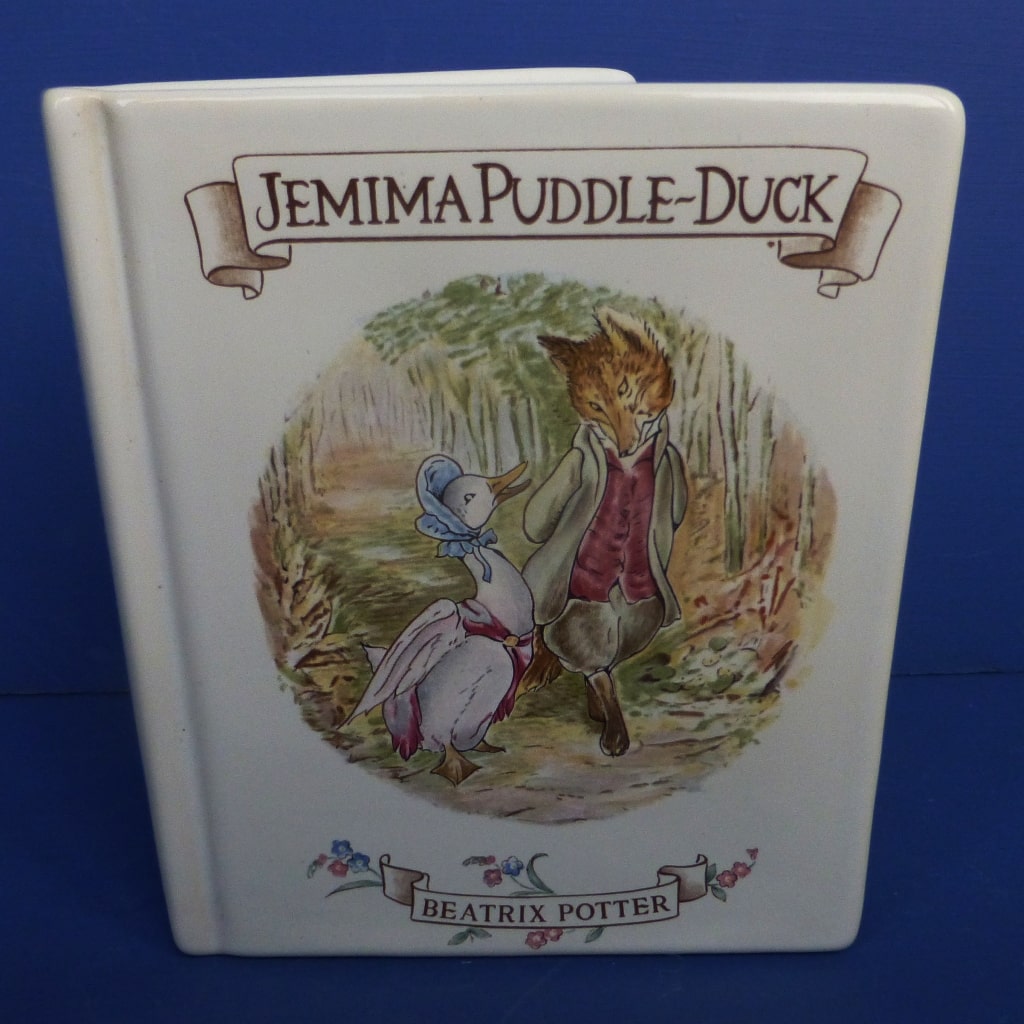 Royal Albert Beatrix Potter Money Box Book - Jemima Puddleduck With Fo ...