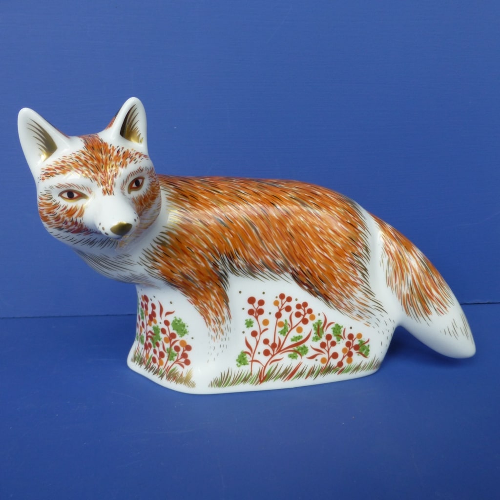 Royal Crown Derby Paperweight - Mother Fox – Peak Antiques and Collectables