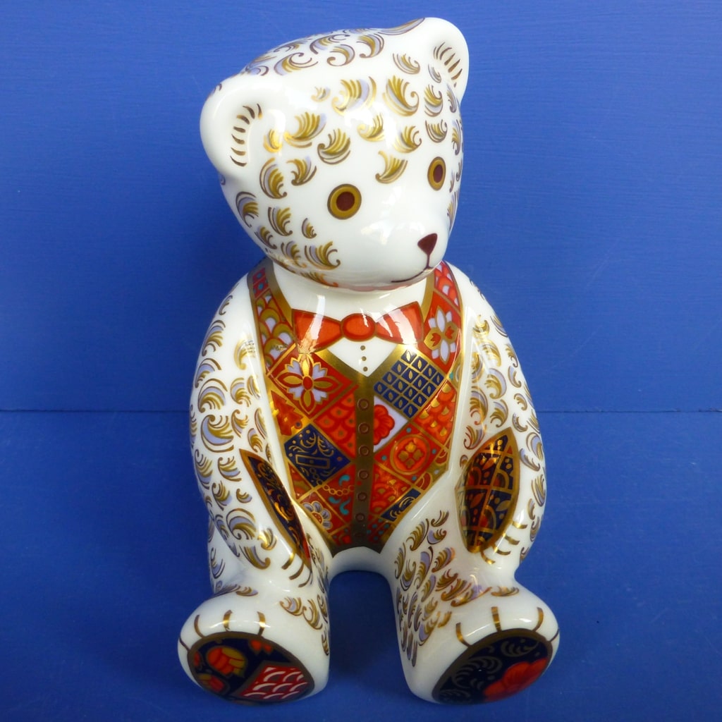 Royal Crown Derby Limited Edition Paperweight - Teddy Bear - Red Bow T ...