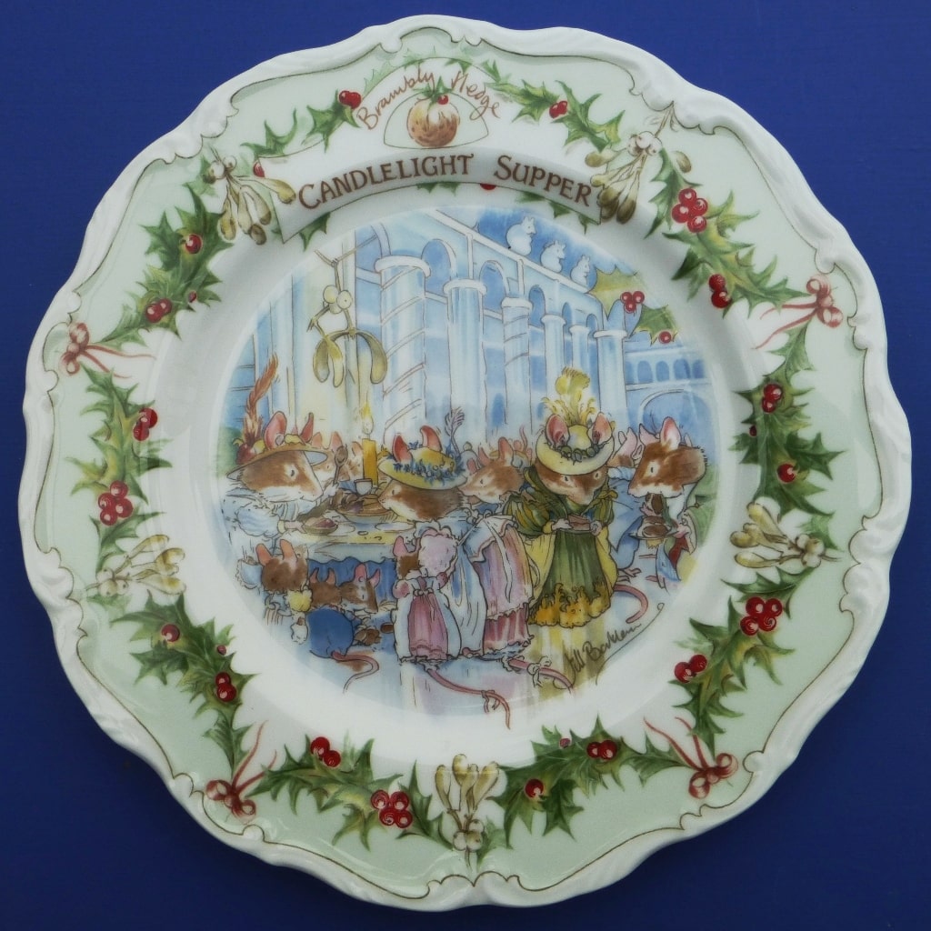 Royal Doulton Brambly Hedge Midwinter Wall Plate - Candlelight Supper ...