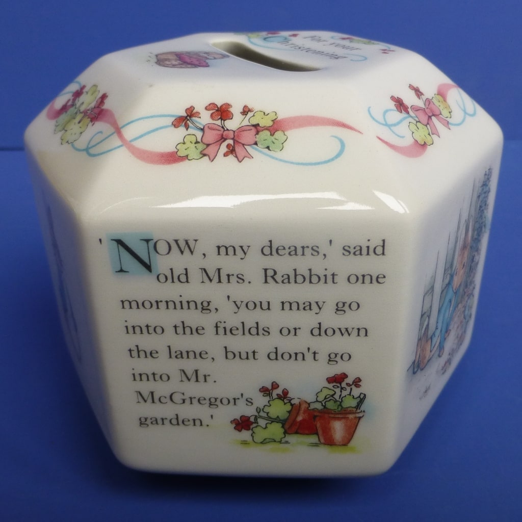Wedgwood Beatrix Potter Peter Rabbit Christening Money Box – Peak ...